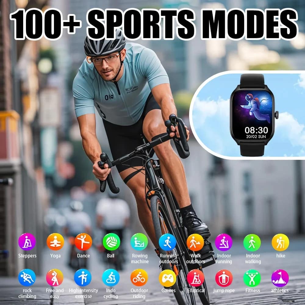 2.01" HD Smart Watch for Men & Women | Bluetooth Calls | Back from China