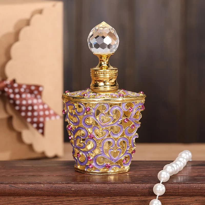 Dubai Rose Perfume Bottle in Cameroon | 10ml Metal Attar Oil Gift